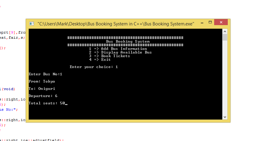 Simple Bus Booking System In C Free Source Code Sourcecodester